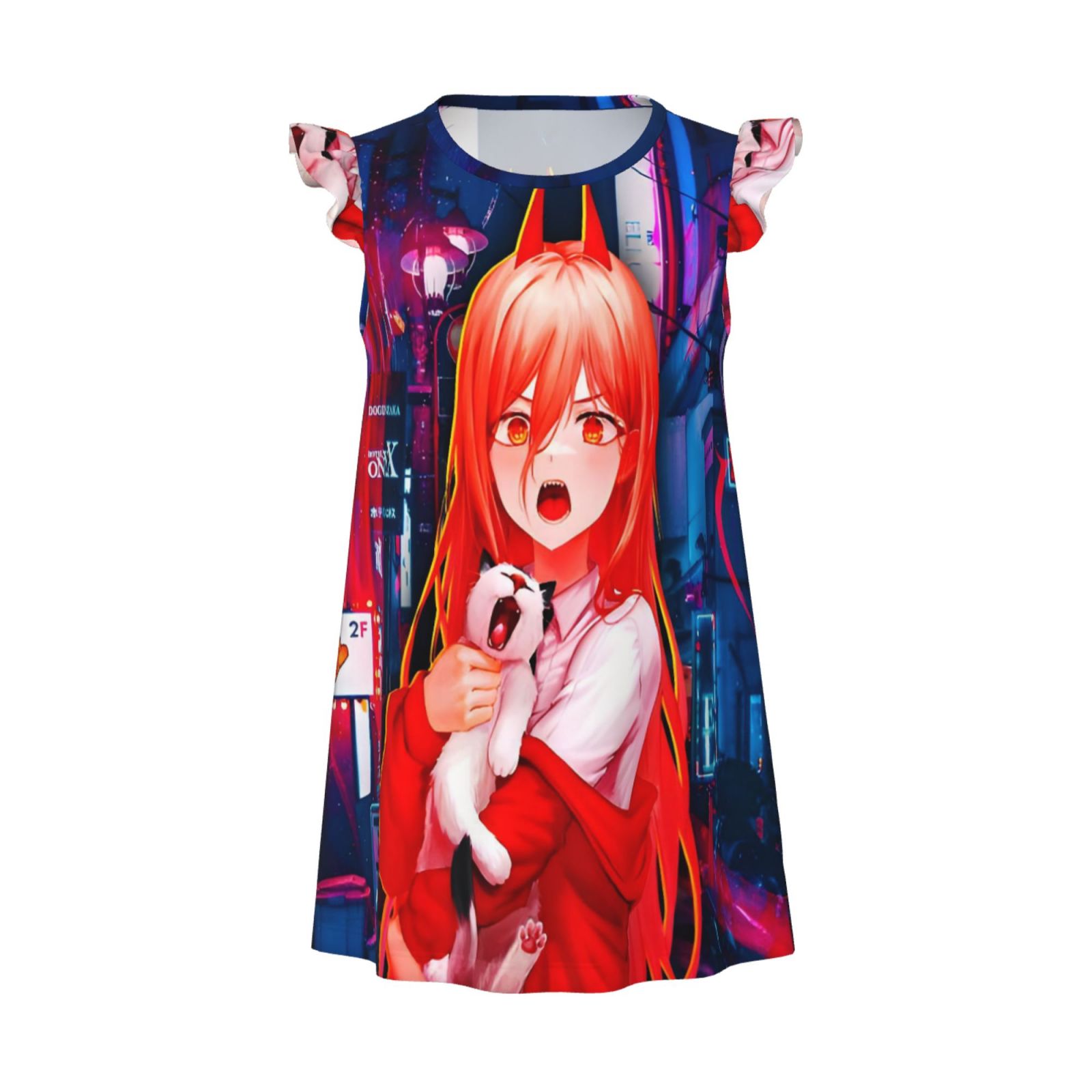 Chai-Nsa,w Anime Men Nightgown Short Flutter Sleeve Pajamas Cartoon ...