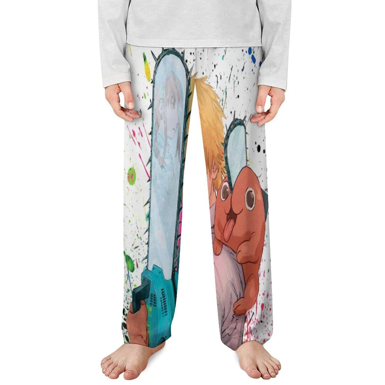 Chai-Nsa,w Anime Men Pajama Pants Long Sleep Plaid Pants Soft Lounge Pj ...