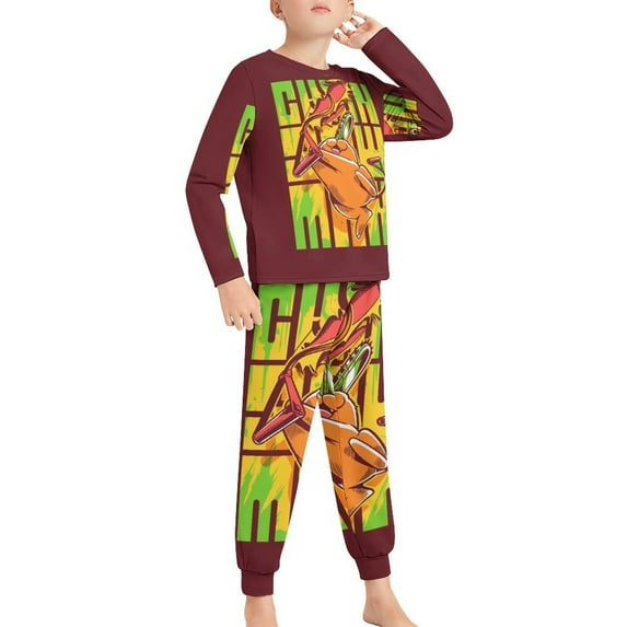 Chai-Nsa,w Anime Men Pajama Set Cartoon Sleepwear Pant Set Long Sleeve ...