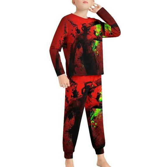 Chai-Nsa,w Anime Men Pajama Set Cartoon Sleepwear Pant Set Long Sleeve ...