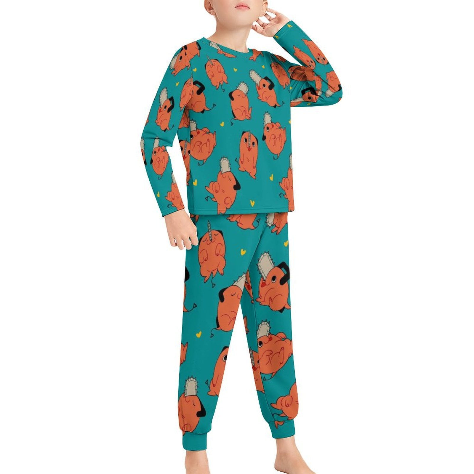 Chai-Nsa,w Anime Men Pajama Set Cartoon Sleepwear Pant Set Long Sleeve ...
