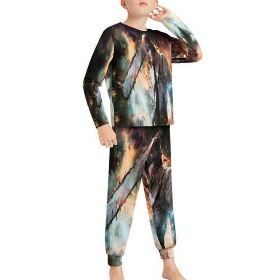 Chai-Nsa,w Anime Men Pajama Set Cartoon Sleepwear Pant Set Long Sleeve ...