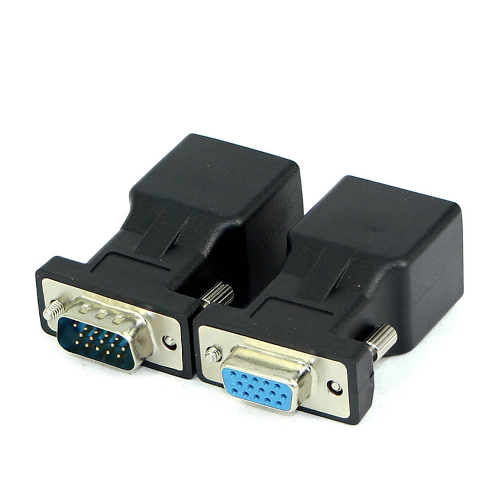 Chailin 1 Pair VGA Extender Male Female to LAN RJ45 CAT5 20M Network ...