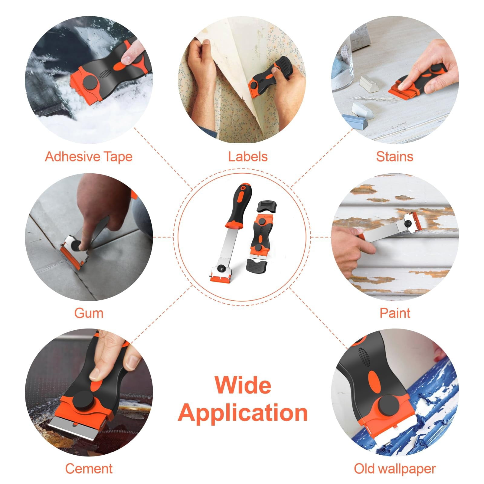 Chailin 2 Pack Scraper Set With Additional 10 And 20 Metal Scraping ...