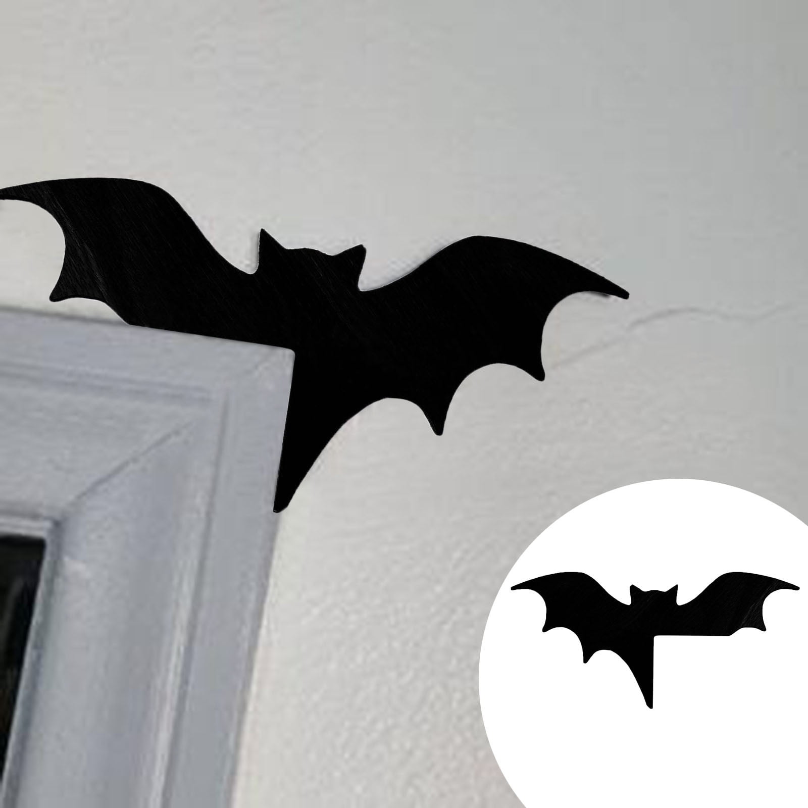 Chailin Black Bat Door Topper Bat Door Corner Hanging Bat Door Sitter ...