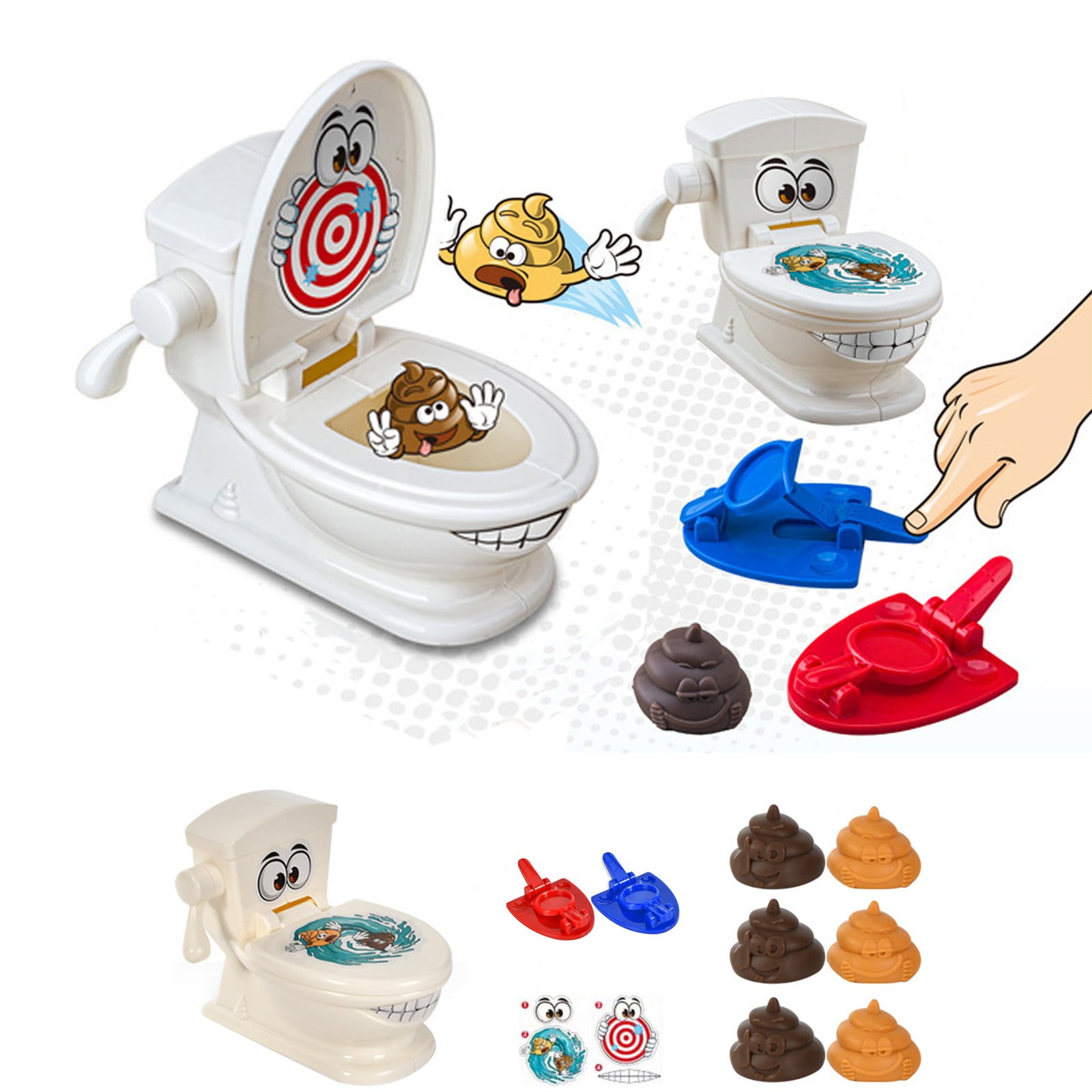 Chailin Hilarious Upgrade Ejectable Toilet Poop Prank Interactive Toy ...