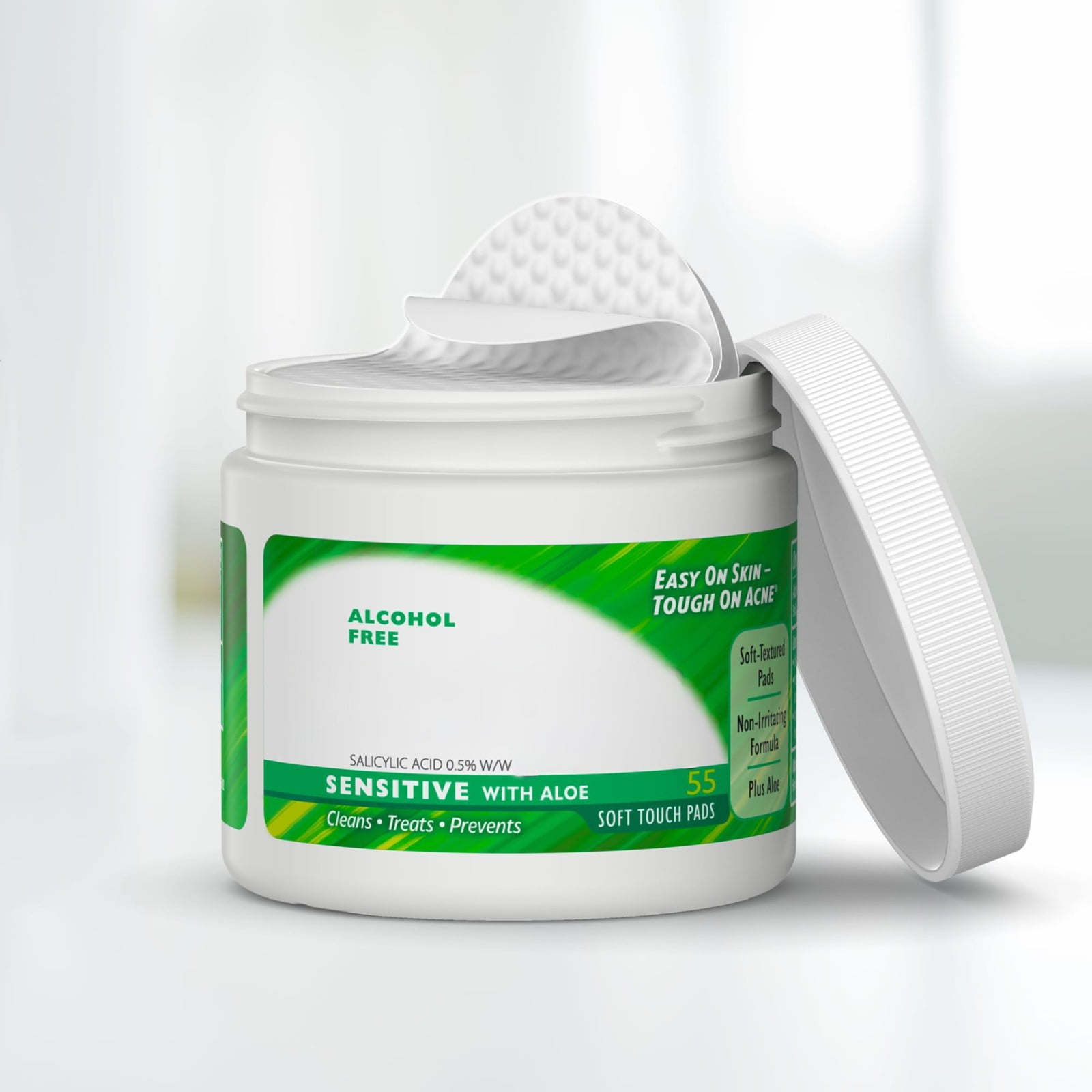 Chailin Stridex Pads Maximum 55 Count Facial Cleansing Wipes For Face For Moderate Smooth(1ml
