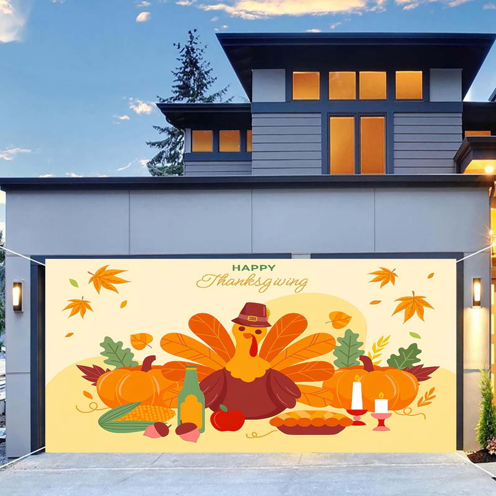 Chailin Thanksgiving Hanging Extra Large Fabric Sign Poster Background ...