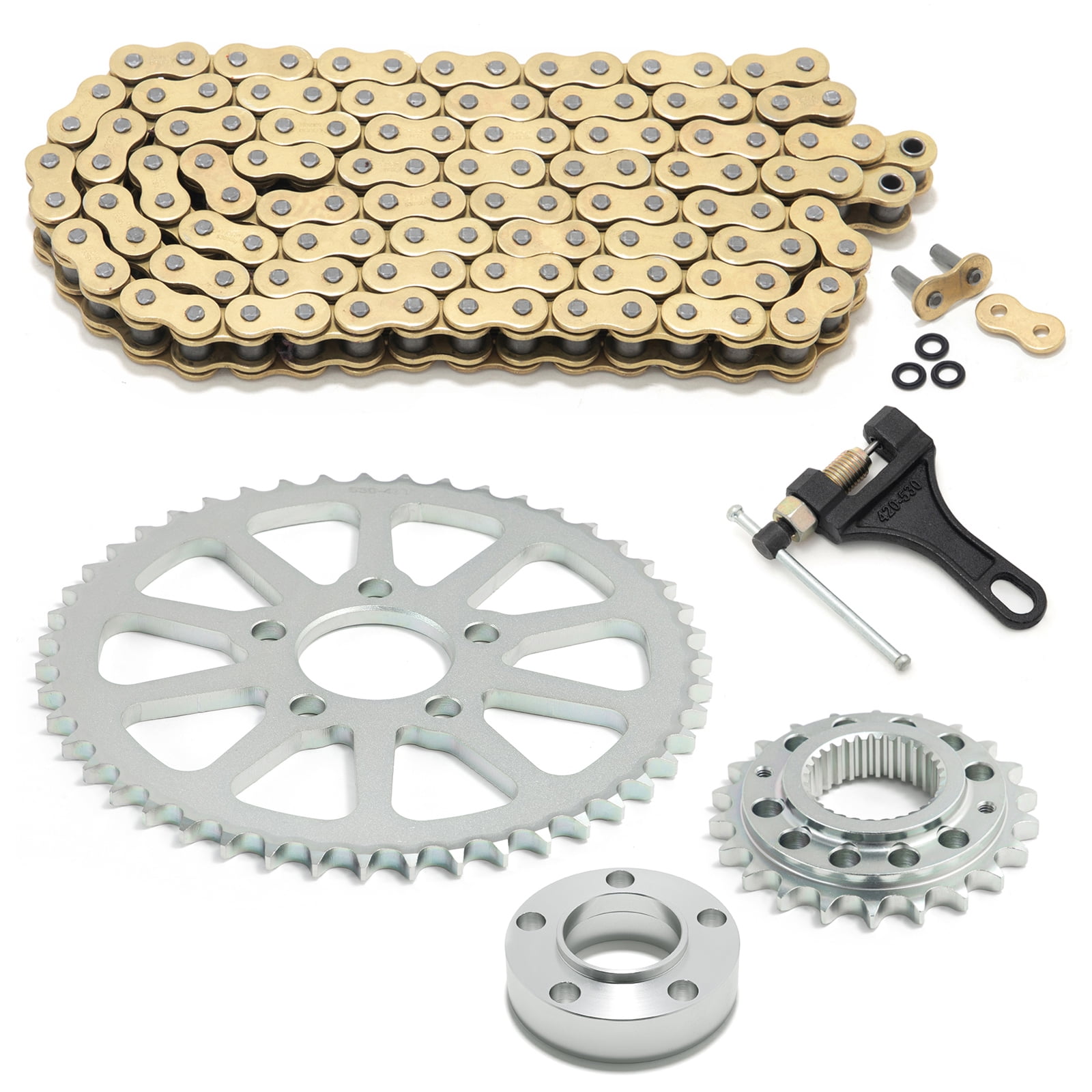 Chain 24T Front 47T Rear Sprocket Conversion Kit for Harley Softail ...