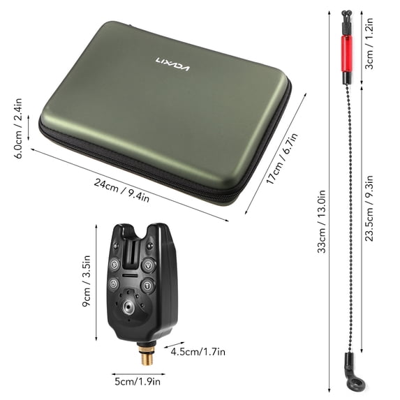 Chain Alert Lixada Fishing Bite Alarms Chain Alert Set Digital Fishing ...