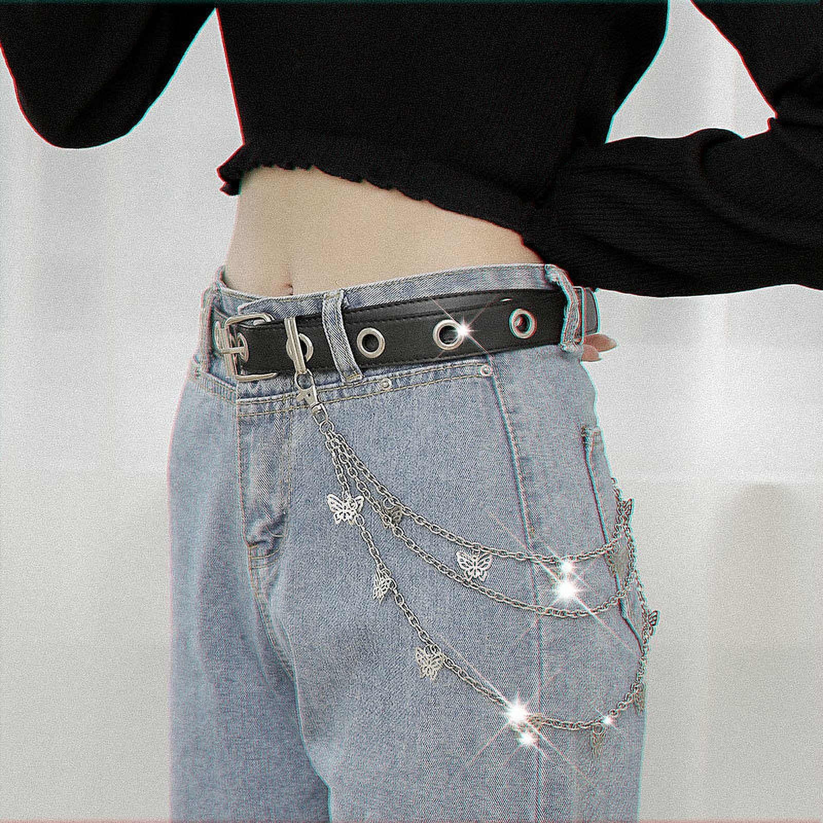 Chain Belt Women Cool ins Pants Chain Accessories Punk Jeans Belt ...