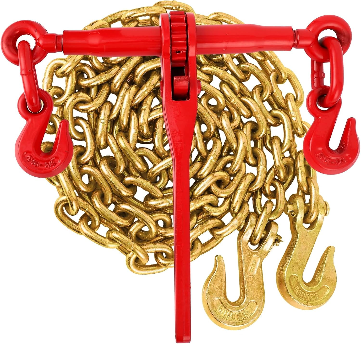 Chain and Binder 5/16" -3/8", Grade 70-Heavy Duty Binders, 5/16"×10ft Chains, Binder Chain with ...