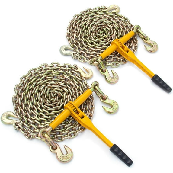Chain and Binder Kit 5/16in-3/8in, Ratchet Load Binders 5400 lbs ...