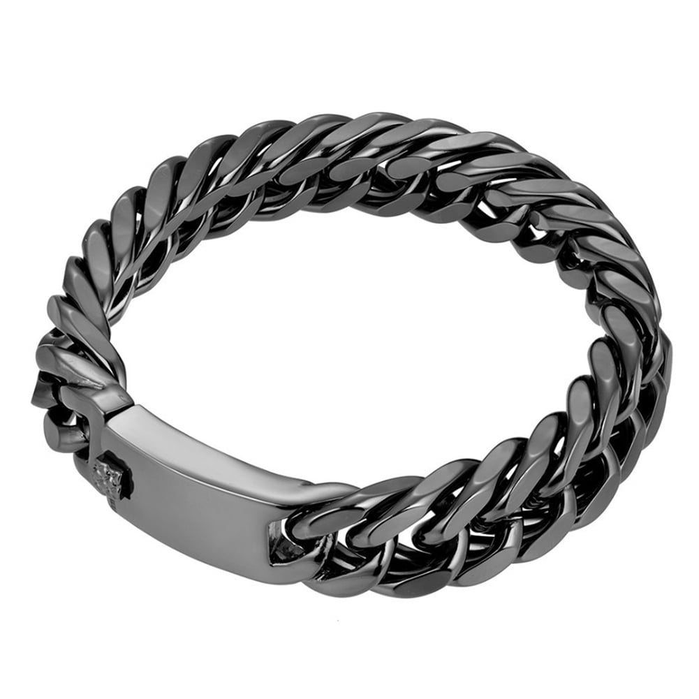 Chain Bracelet for Men,Electroplated Alloy Double Buckle Bracelet ...