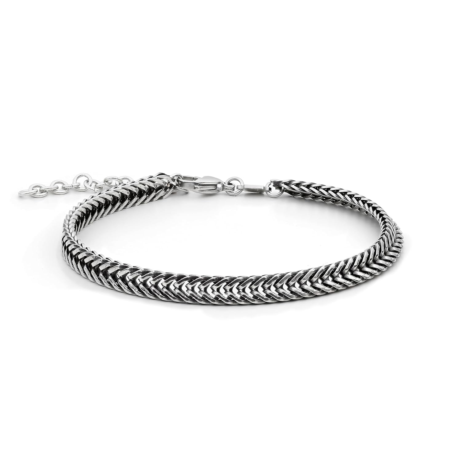 Chain Bracelets For Men - Premium Stainless Steel Mens Bracelet, Silver ...