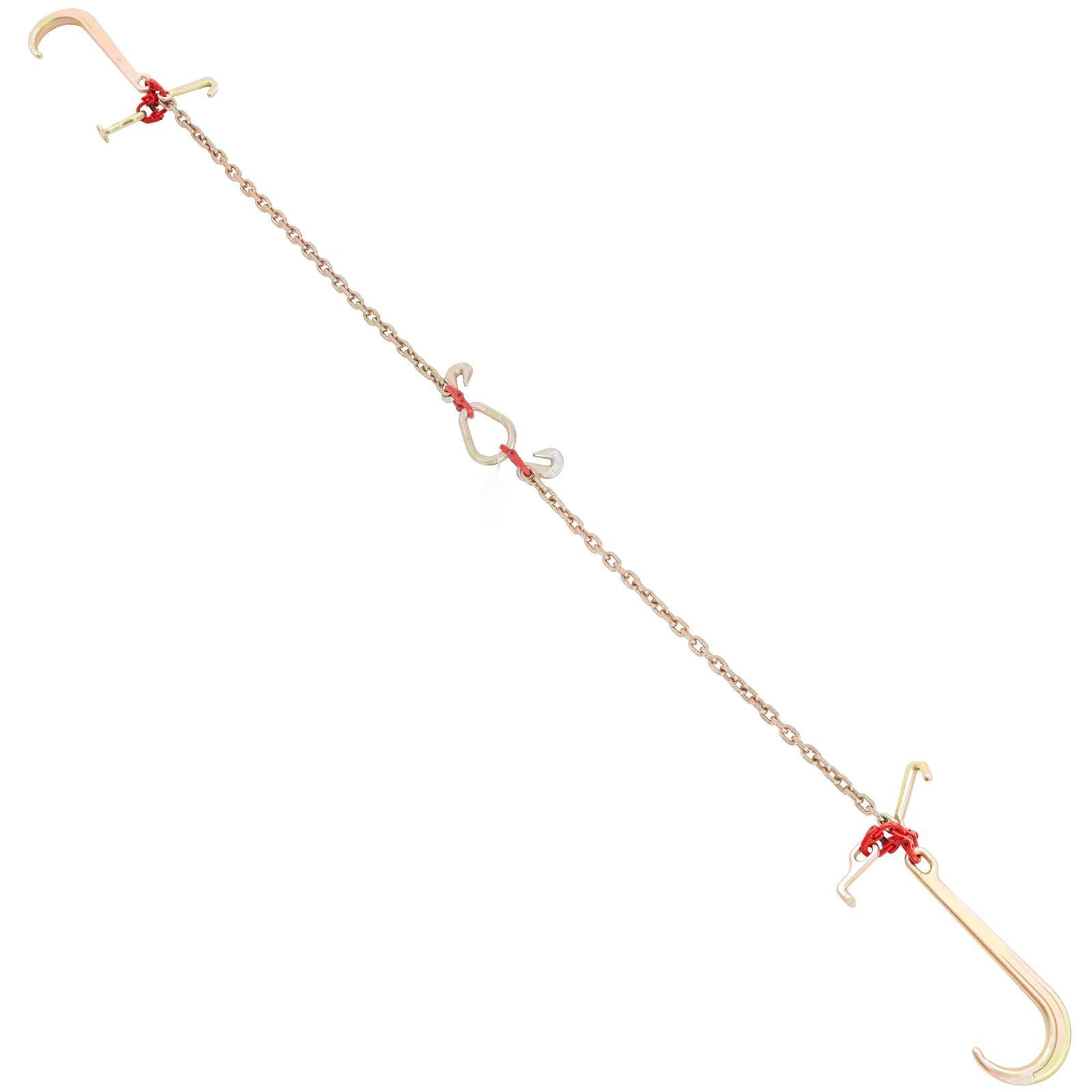 Chain Bridle 9620lbs WLL, 5/16'' x 3' G80 Tow Chain with RTJ Hooks & D ...