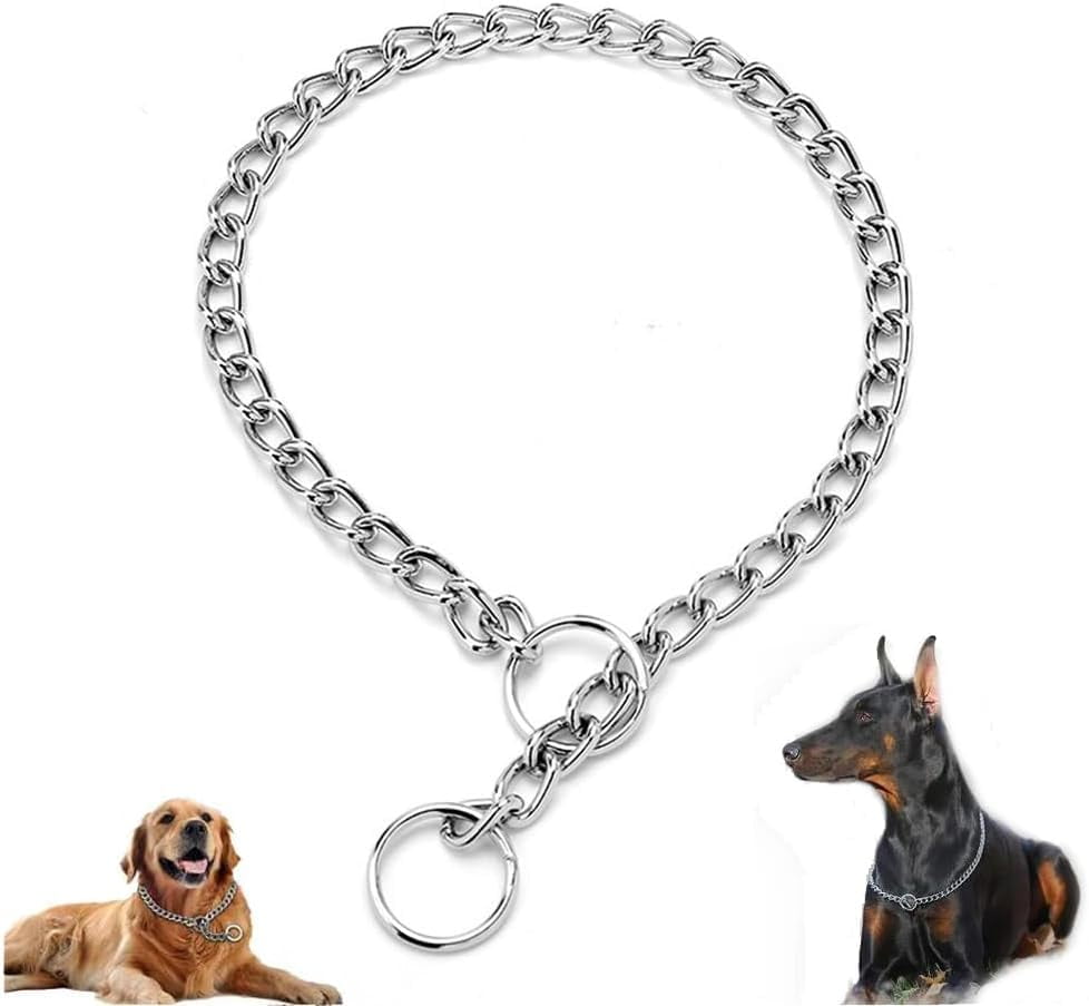 Chain Choke Collar for YYF14 Dogs, Metal Slip Link Training Heavy Duty ...