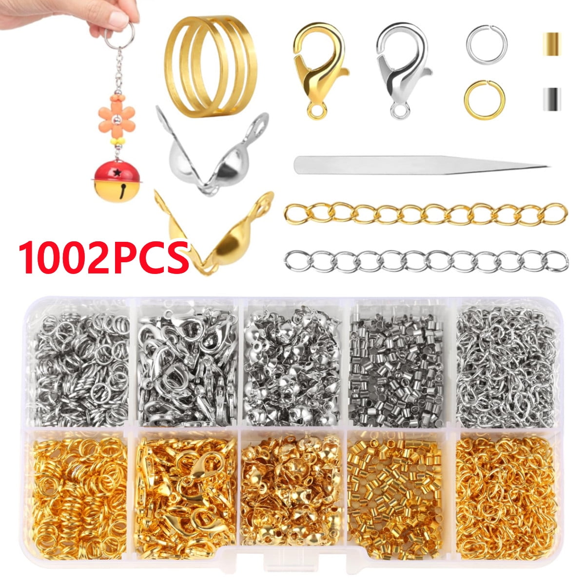 Chain Clasp, 1000 Pieces Bracelet Clasp Set, Jump Rings, Chain Clasps ...
