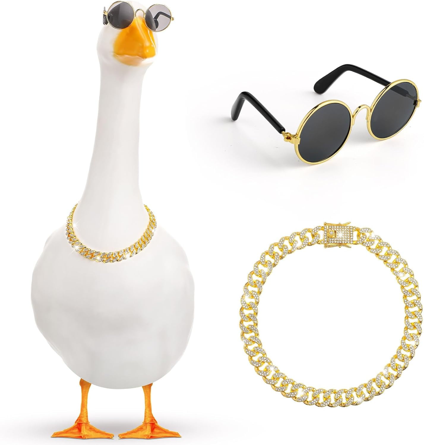 Chain Collar and Sunglasses Porch Goose Outfits for Plastic Goose 23 ...