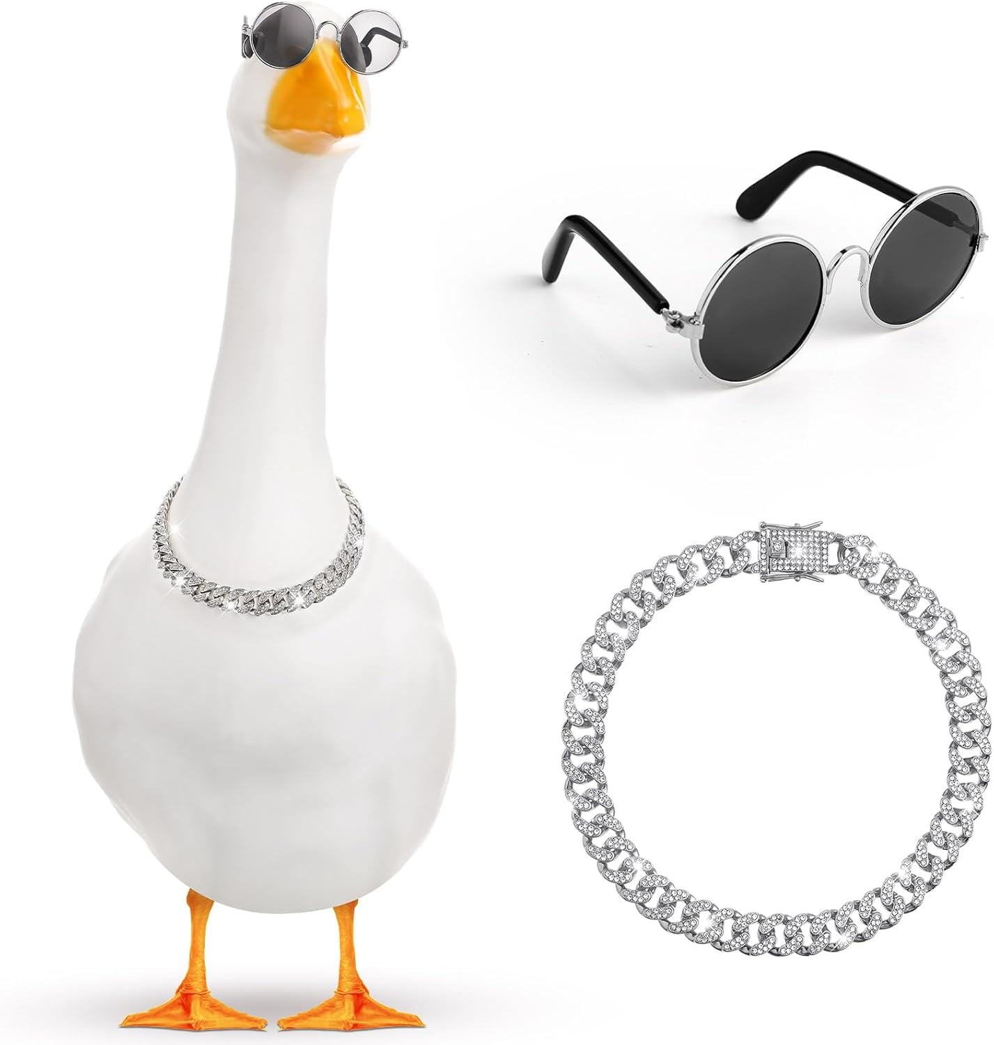 Chain Collar and Sunglasses Porch Goose Outfits for Plastic Goose 23 ...