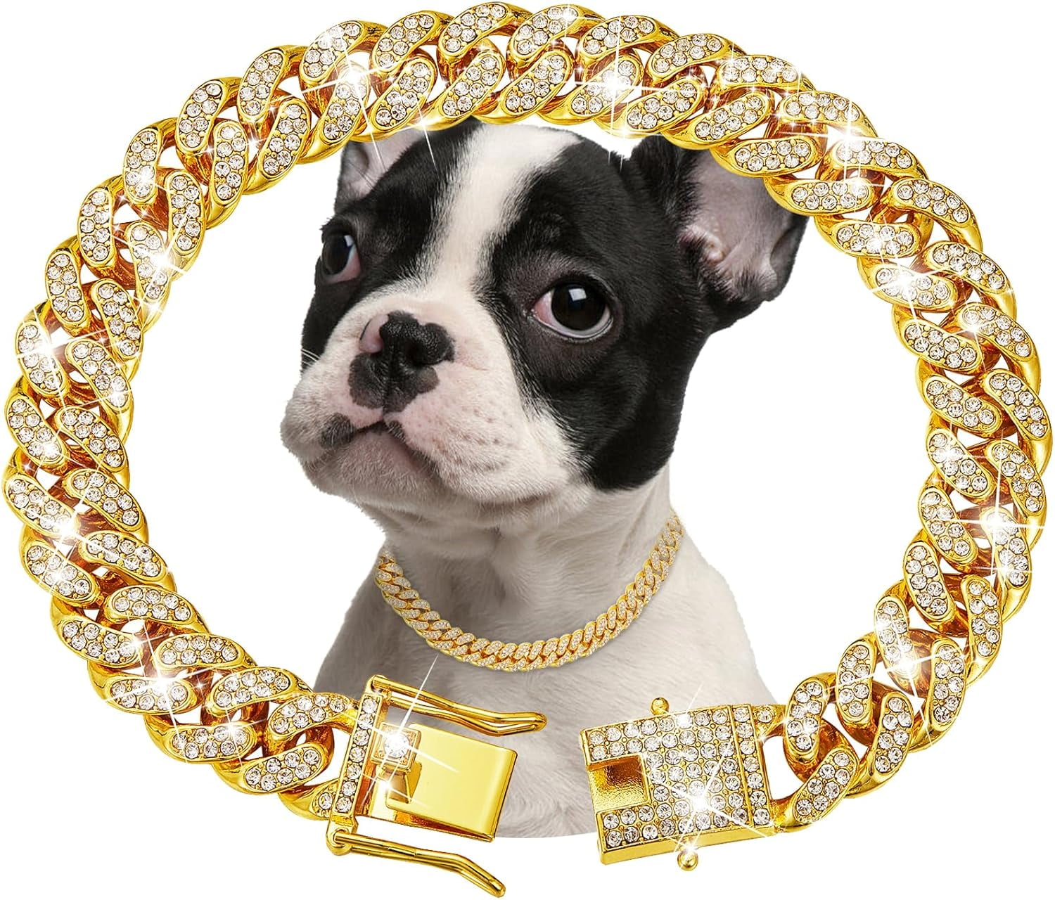Chain Cuban Link 13mm Wide Necklace Chain Pet Accessories for Small ...