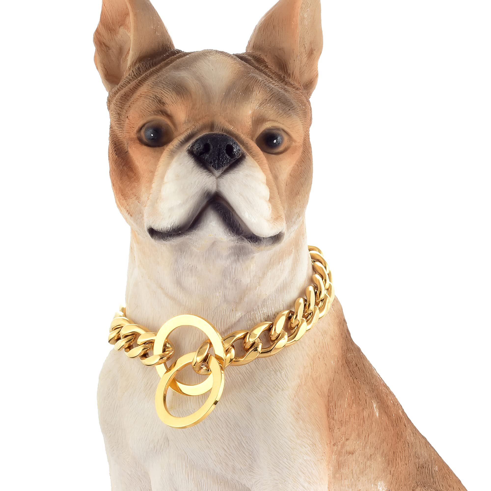 Chain Dog Collar Gold 13mm Cuban Link Collar Chains Stainless Steel ...