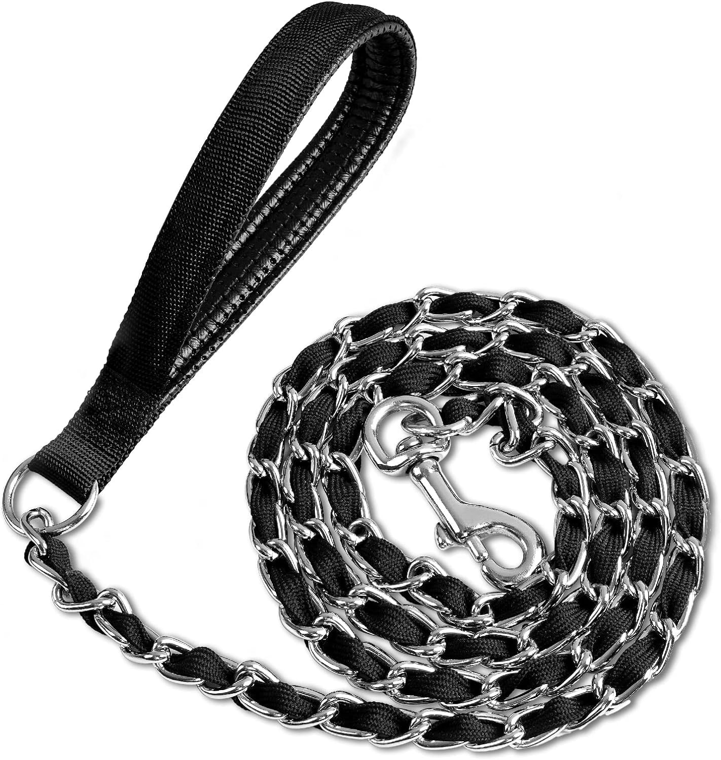 Chain Dog Leash Chew Proof, Metal Chain and Nylon Rope Pet Dog Leash ...