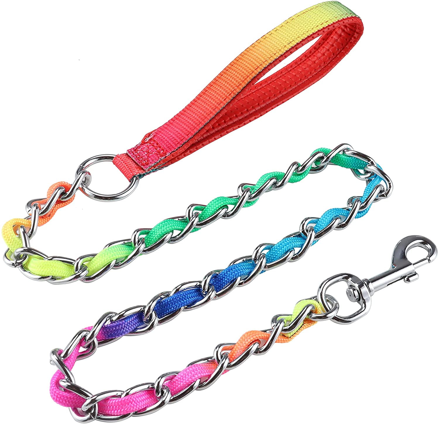 Chain Dog Leash, Stainless Steel Heavy Duty Training Chain Leash with ...