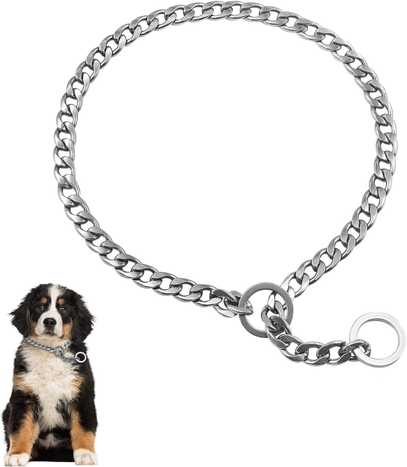 Chain Dog Training Choke Collar, Adjustable Stainless Steel Chain Slip ...