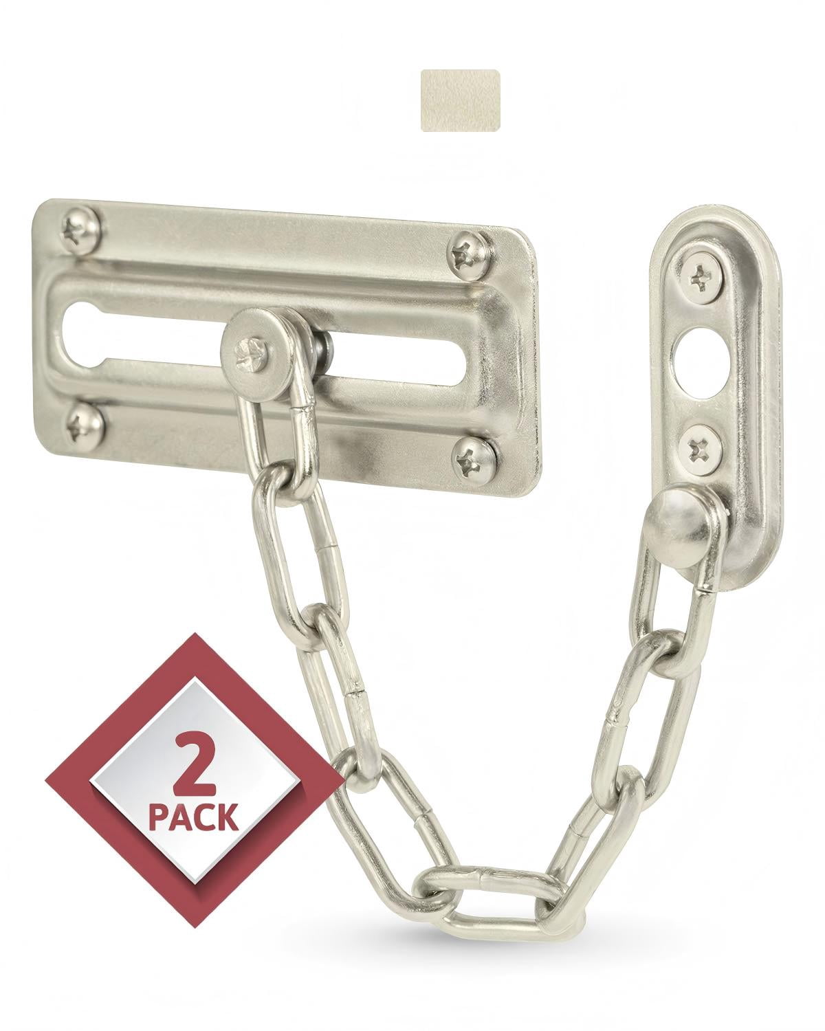 Chain Door Guard Lock (2 Pack) – Door Chain Locks with Anti-Theft Press ...