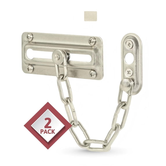 Chain Door Guard Lock (2 Pack) – Door Chain Locks with Anti-Theft Press ...
