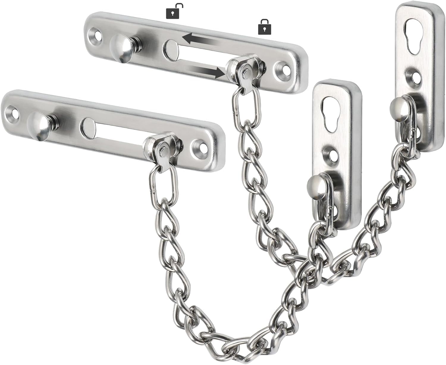Chain Door Guard Lock, Door Chain Locks with Safety Spring Anti-Theft ...