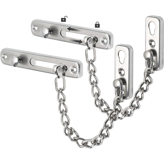MMIZTFC Heavy Duty Stainless Steel Chain Door Guard Lock with Safety ...