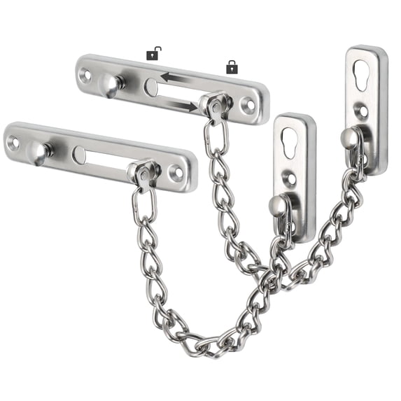 Chain Door Guard Lock,Door Chain Locks with Safety Spring Anti-Theft ...
