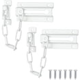 Chain Door Guard with Lock, White 2 Pack Chain Lock Stainless Steel ...