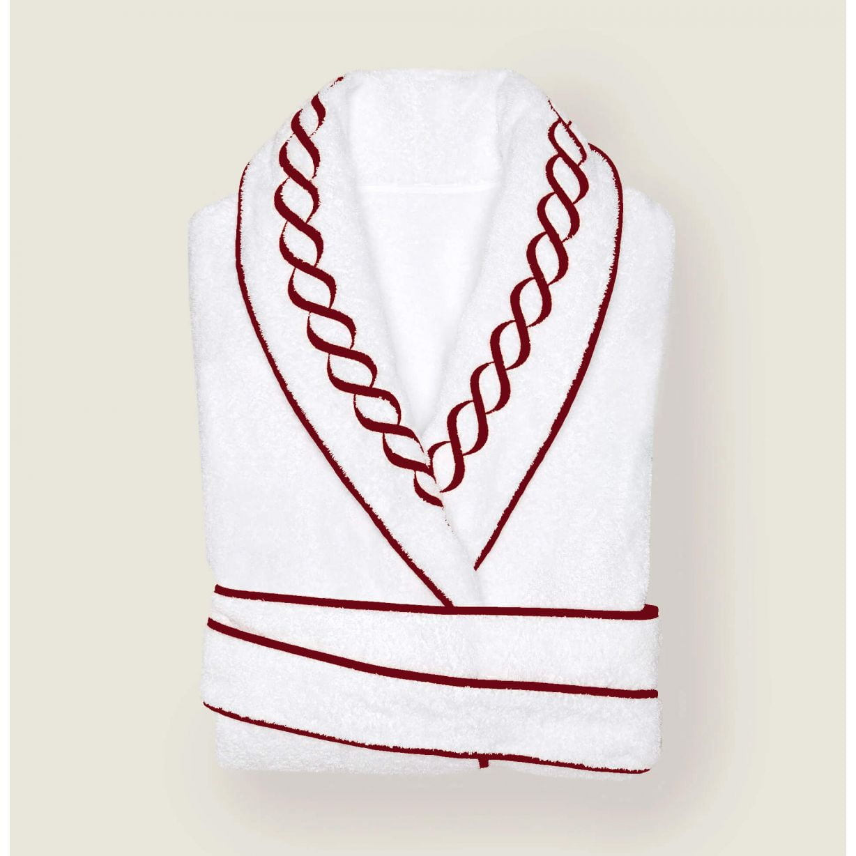 Chain Embroidered Cotton Bath Robe in Double Extra Large (XXL ...