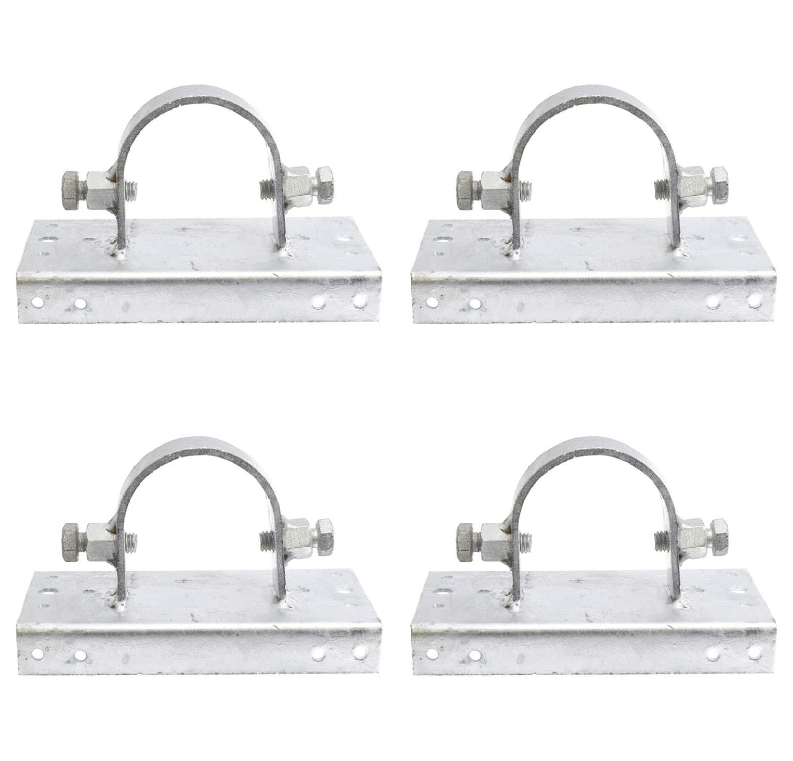 Chain Fence 2 1/2" [2 3/8" OD] x 6" Wood to Steel Post Adapters ...