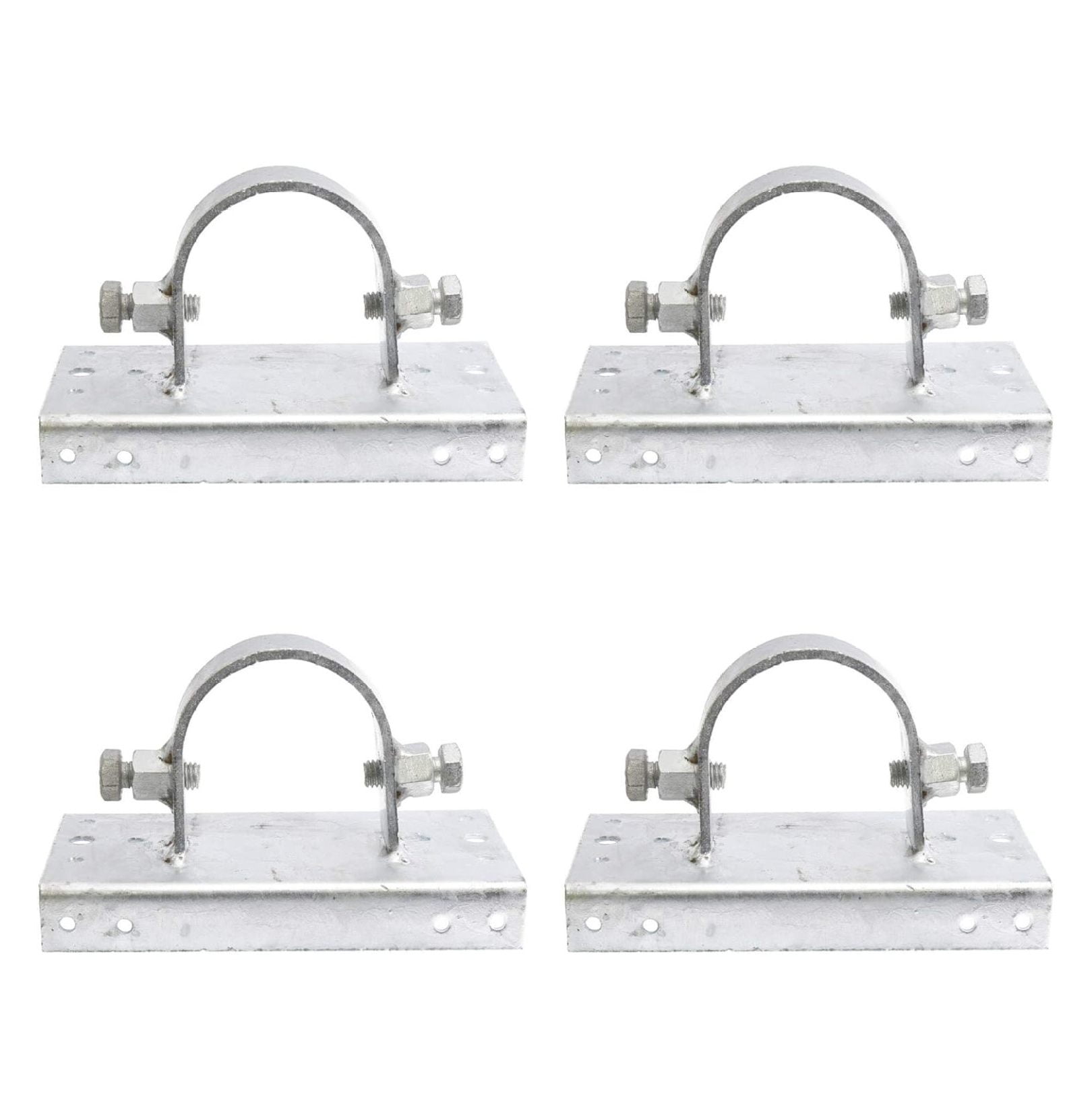 Chain Fence 2 1/2" [2 3/8" OD] x 6" Wood to Steel Post Adapters ...