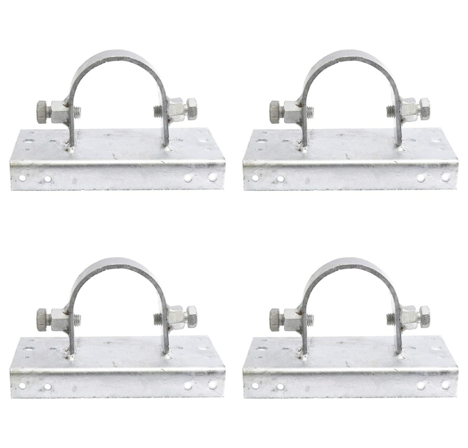 Chain Fence 2 1/2" [2 3/8" OD] x 6" Wood to Steel Post Adapters ...