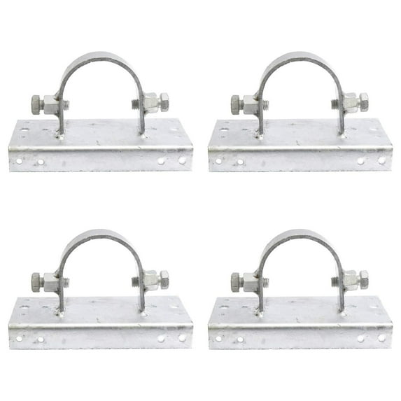 Chain Fence 2 1/2" [2 3/8" OD] x 6" Wood to Steel Post Adapters ...