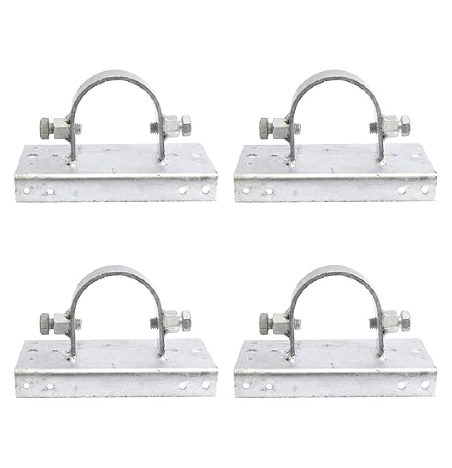 Chain Fence 2 1/2" [2 3/8" OD] x 6" Wood to Steel Post Adapters ...