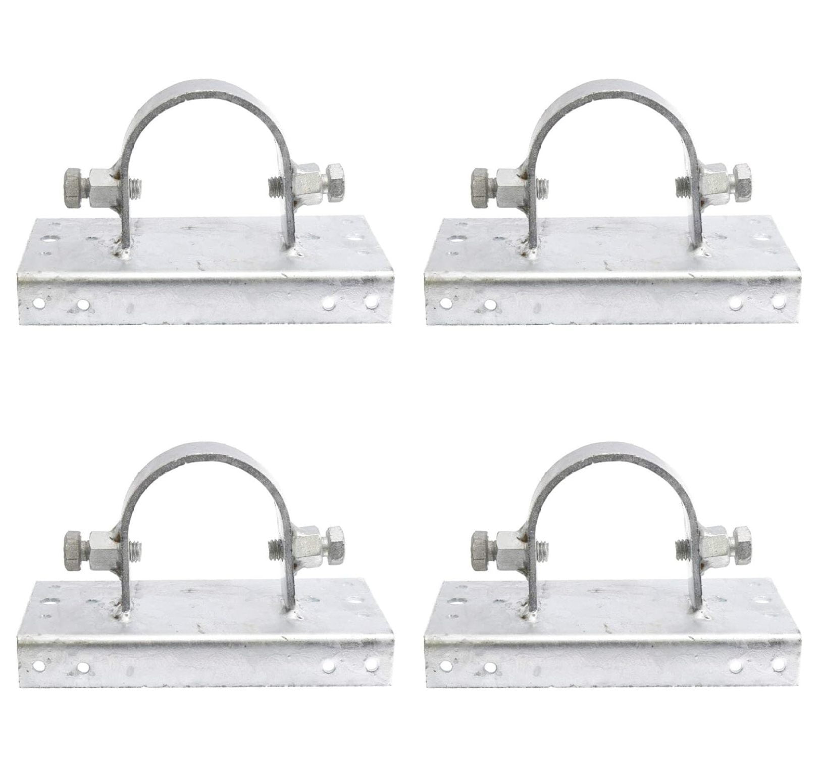 Chain Fence 2 1/2" [2 3/8" OD] x 6" Wood to Steel Post Adapters ...