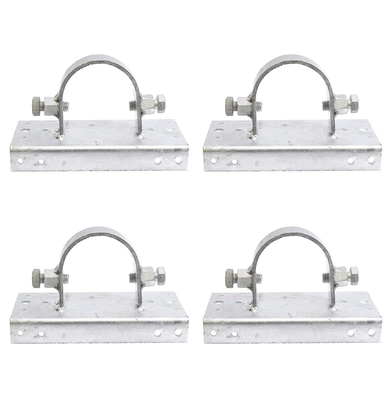 Chain Fence 2 1/2" [2 3/8" OD] x 6" Wood to Steel Post Adapters ...