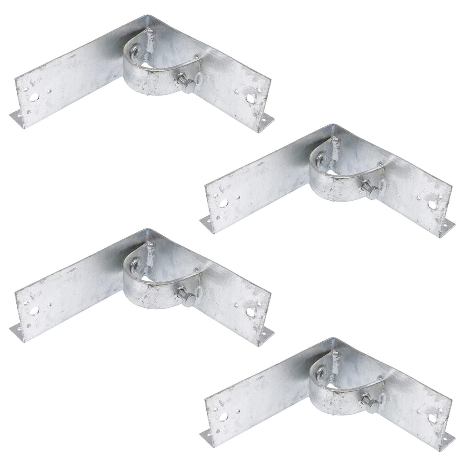 Chain Fence 2" (1 7/8" OD) x 6" Wood to Steel Post Corner Adapter ...