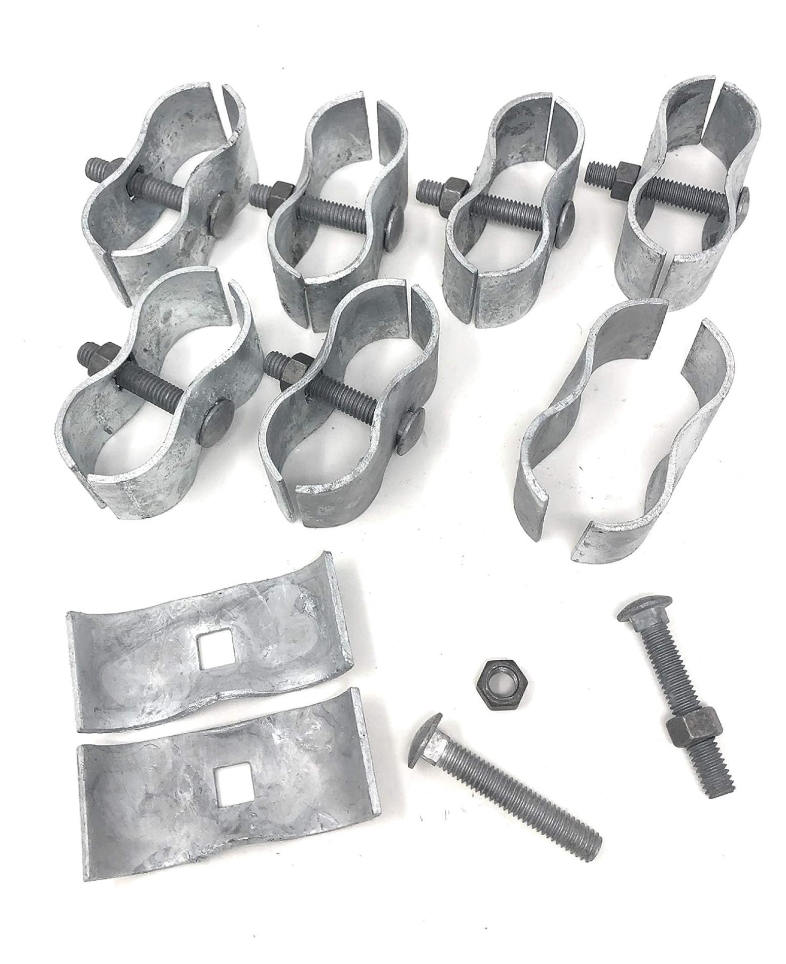 Chain Fence Panel Clamps/Kennel Clamps 1-7/8" x 1-7/8" - (8 Sets Pack ...
