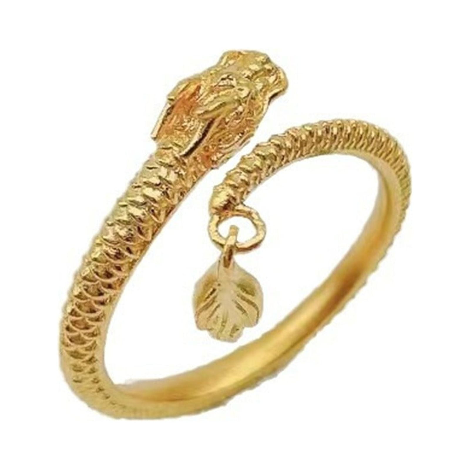 Chain Finger Rings Real Gold Electroplated Diamond Set Divine Dragon Open Ring Divine Dragon ...