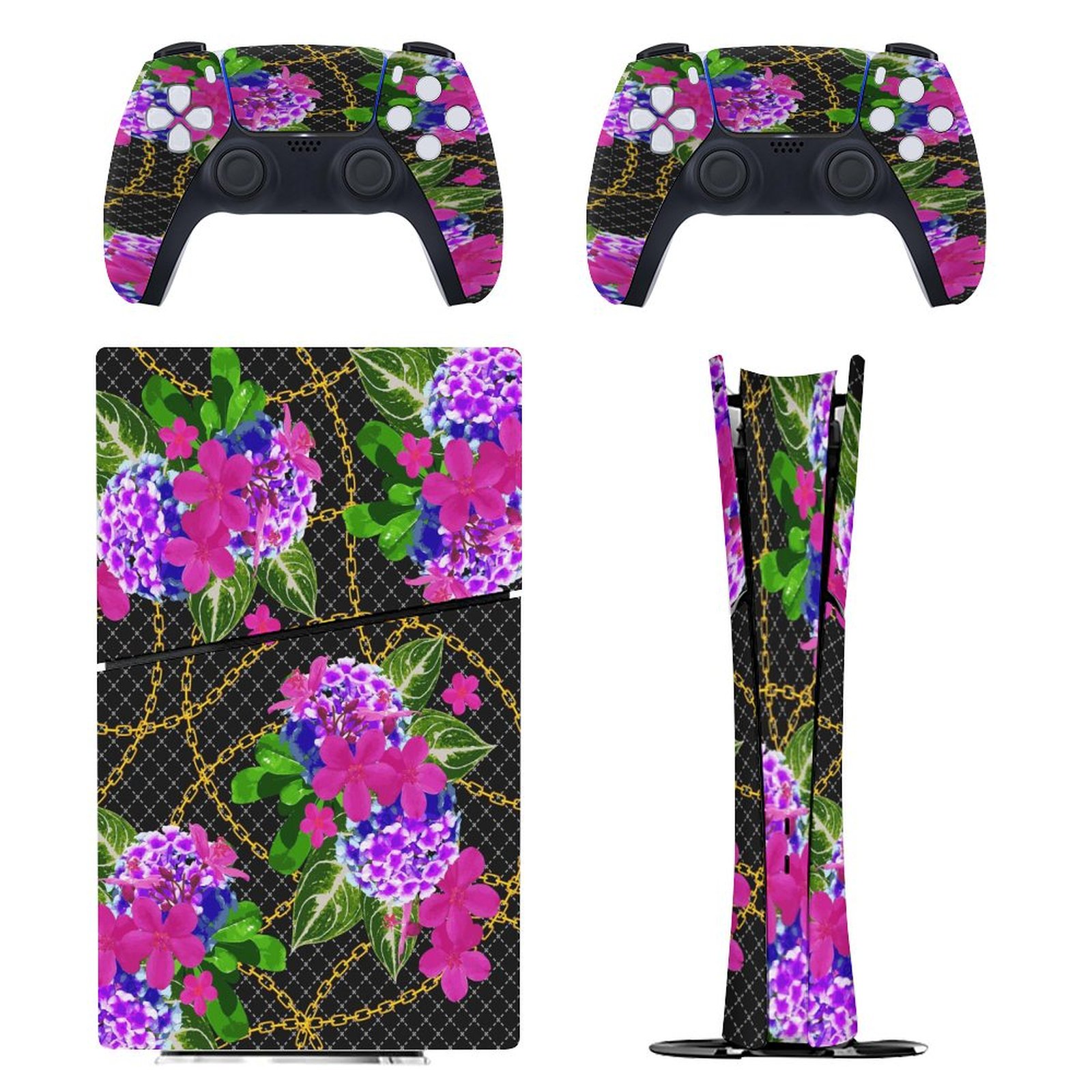 Chain, Flower PS5/PS5 Slim Digital Disc Skin Sticker For Console And ...