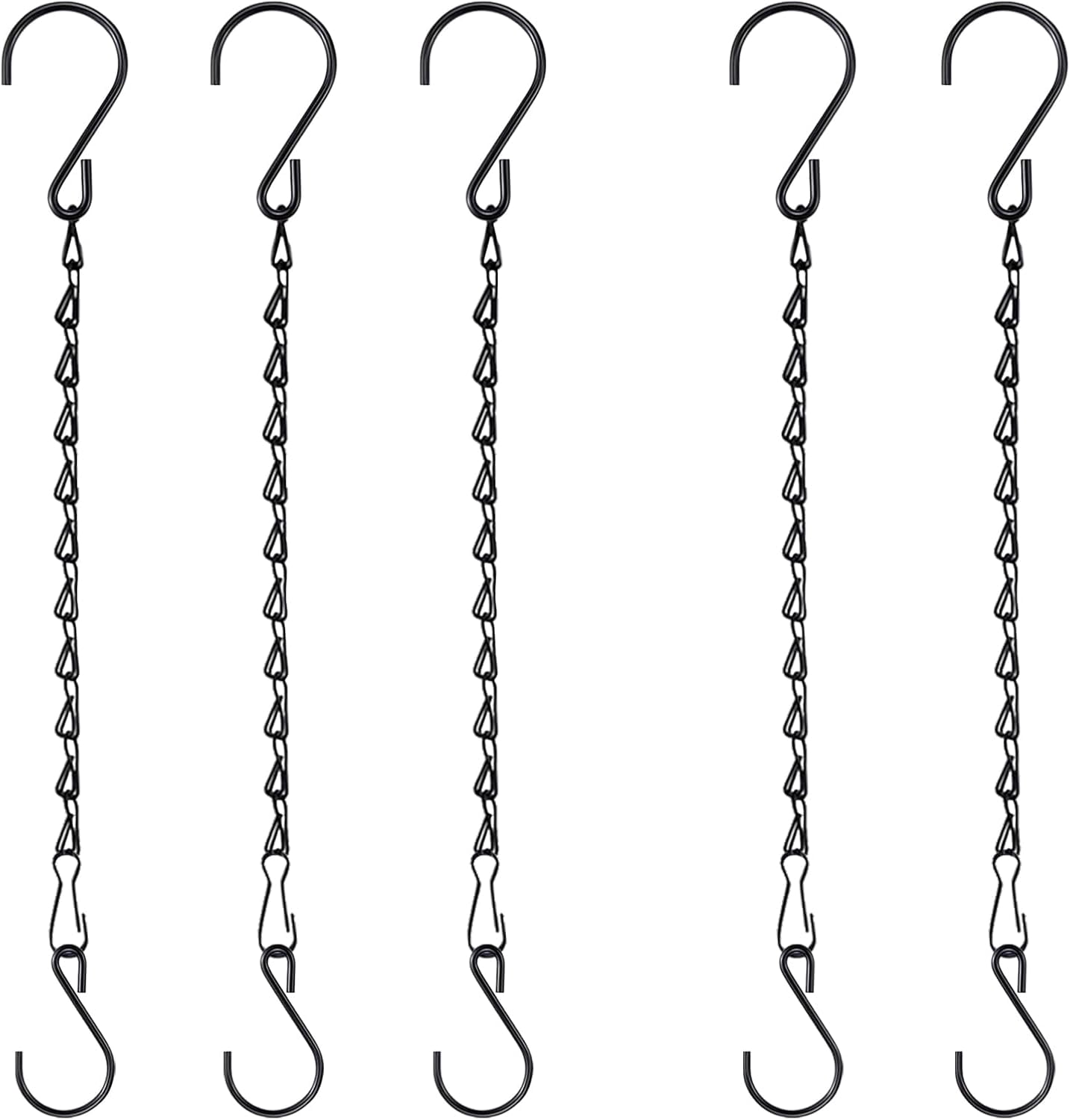 Chain for Hanging Plants, 10 Inch Black Plant Chains for Hanging ...