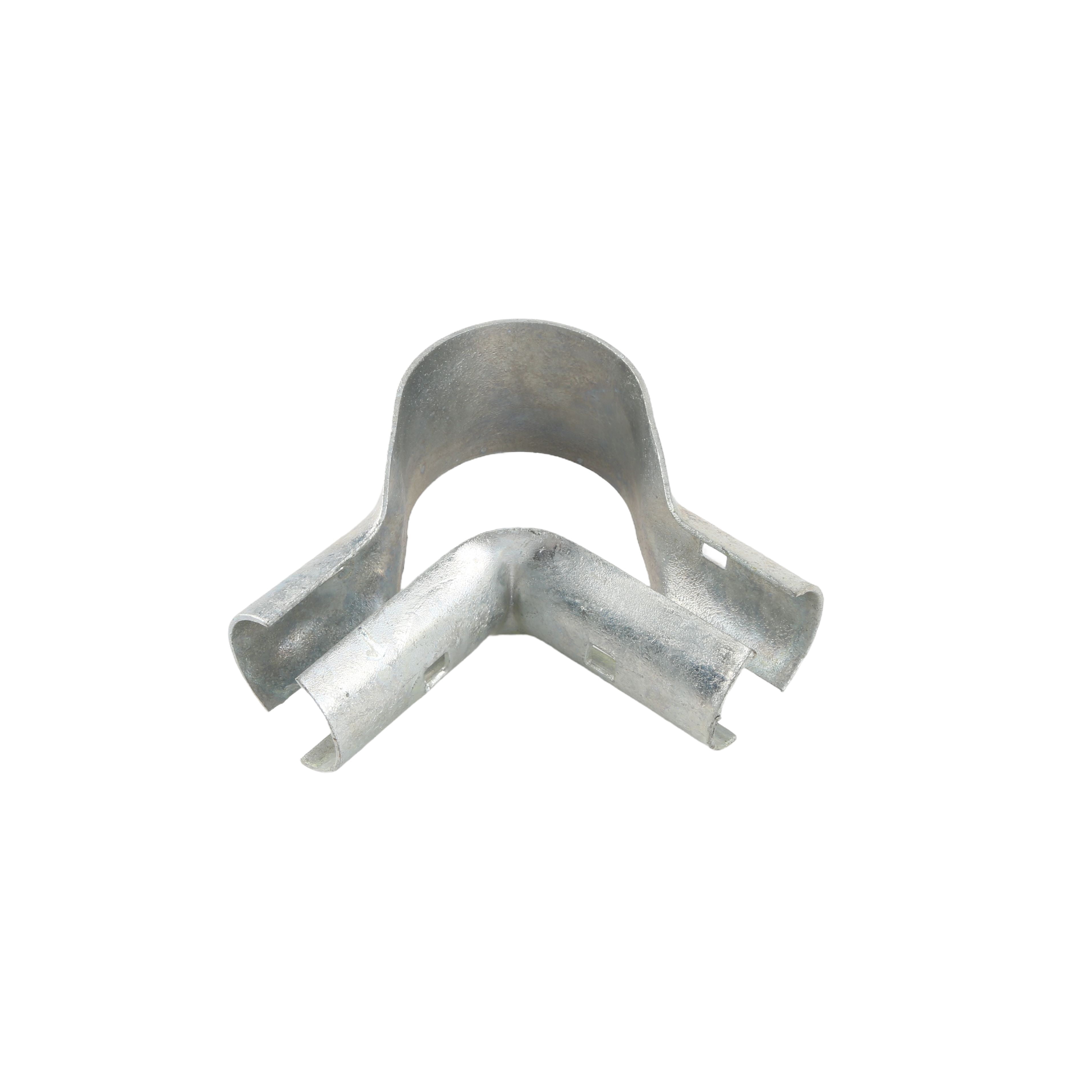 Chain Link 3" (2 7/8" OD) Post x 1 5/8" Rail Steel Corner Line Clamp ...