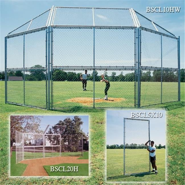 Chain Link Backstop-10 ft. with Hood & Wings - Walmart.com